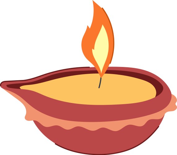 Greeting diwali lamp cartoon Royalty Free Vector Image