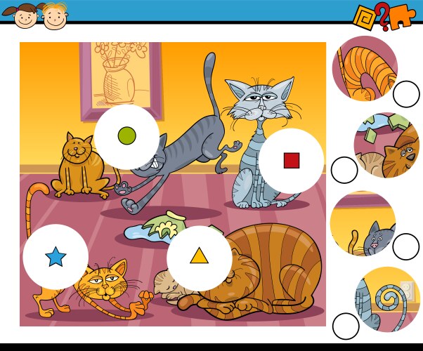 Educational preschool game cartoon Royalty Free Vector Image