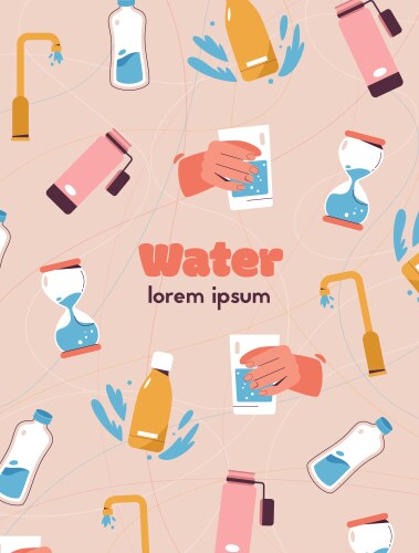 Drinking Water Poster Vector Images (over 8,300)