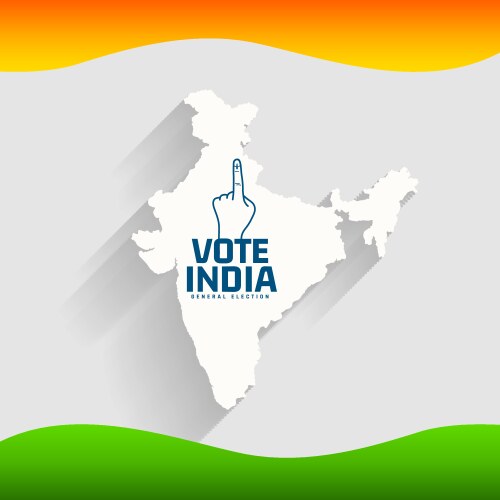 Vote for india general election background Vector Image