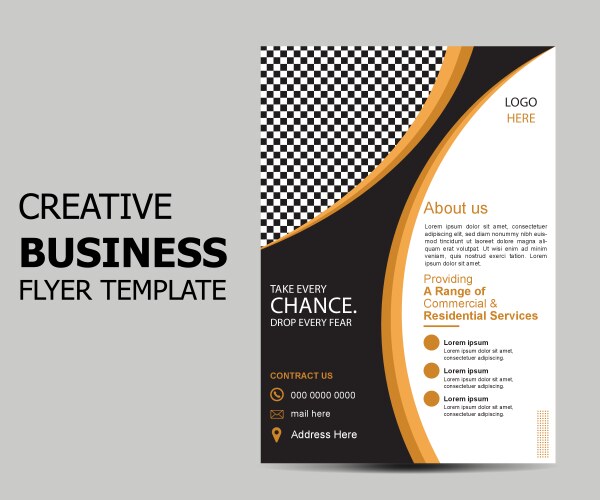 Business flyer design template graphic Royalty Free Vector