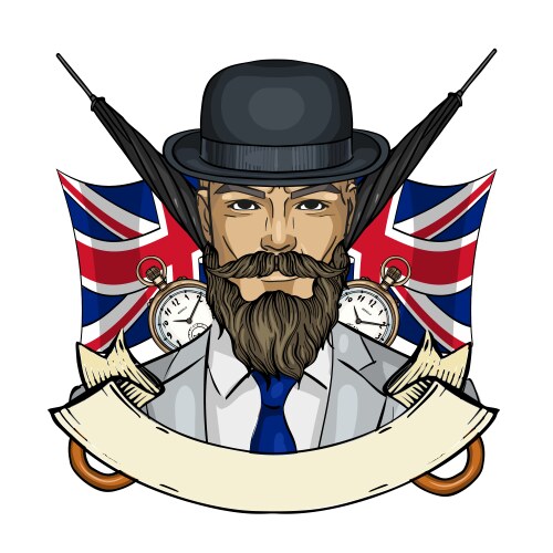 Sketch british man Royalty Free Vector Image - VectorStock