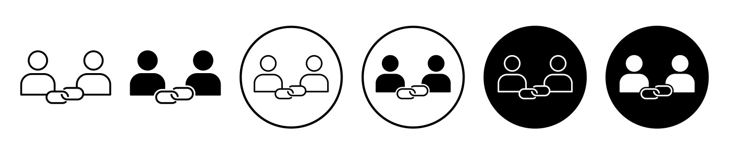 Affiliate link icon set on white background Vector Image