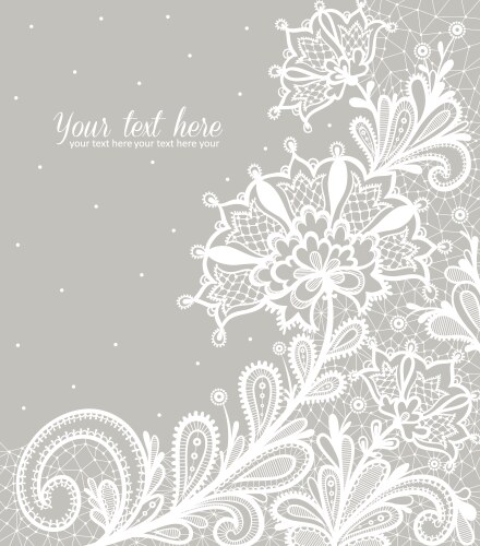 Lace card Royalty Free Vector Image - VectorStock