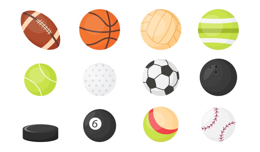 Set of realistic sport balls for football Vector Image