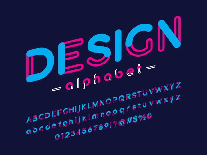 Stylized font Royalty Free Vector Image - VectorStock