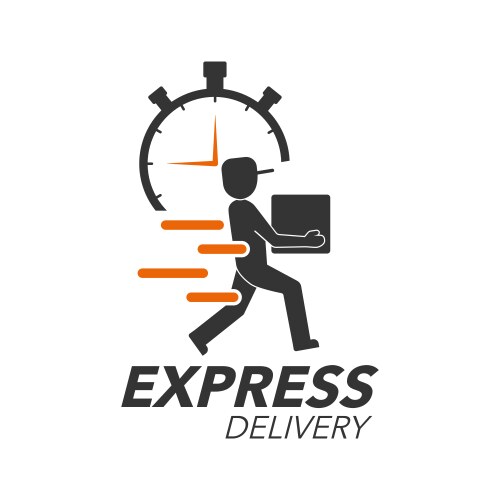 Delivery man - logo concept Royalty Free Vector Image
