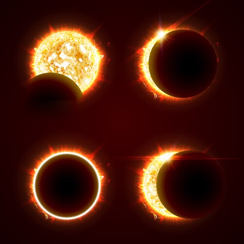Solar eclipse Royalty Free Vector Image - VectorStock