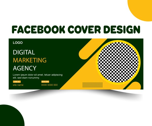 Social media cover design Royalty Free Vector Image