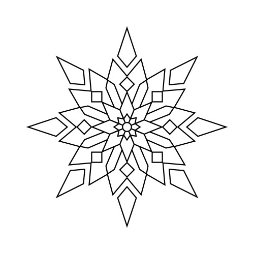 Snowflake Coloring Page Vector Images (over 2,900)
