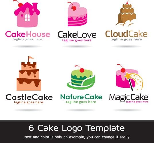 Cake delivery logo template Royalty Free Vector Image