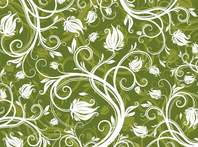 Seamless sunny floral pattern Royalty Free Vector Image