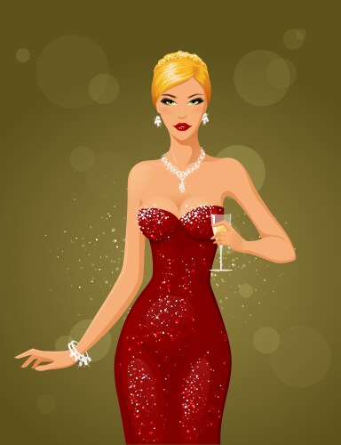 Glamour girl Royalty Free Vector Image - VectorStock