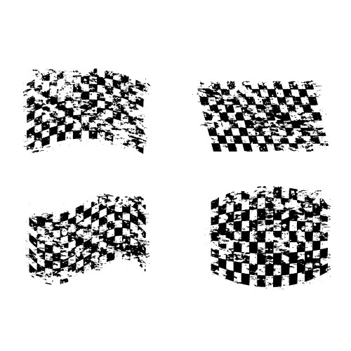 Race flag grunge pattern sports symbol Royalty Free Vector