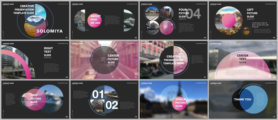 Minimal presentations design portfolio Royalty Free Vector