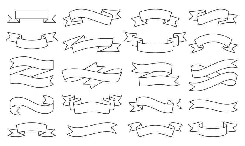 Ribbon Outline Vector Images (over 82,000)