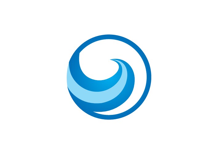 Wave water ocean abstract logo Royalty Free Vector Image