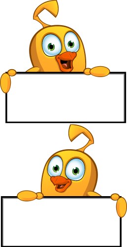 Border template with two chickens Royalty Free Vector Image