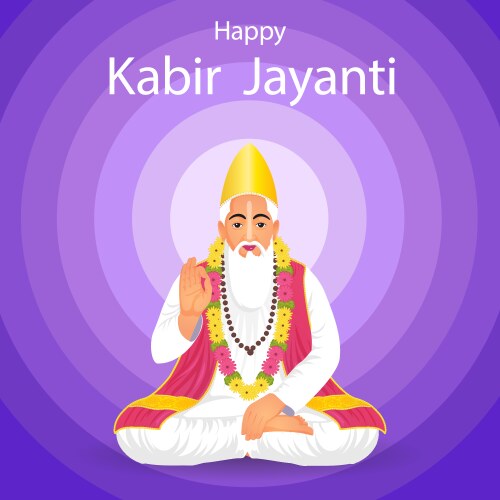 Happy kabir das jayanti banner design Royalty Free Vector