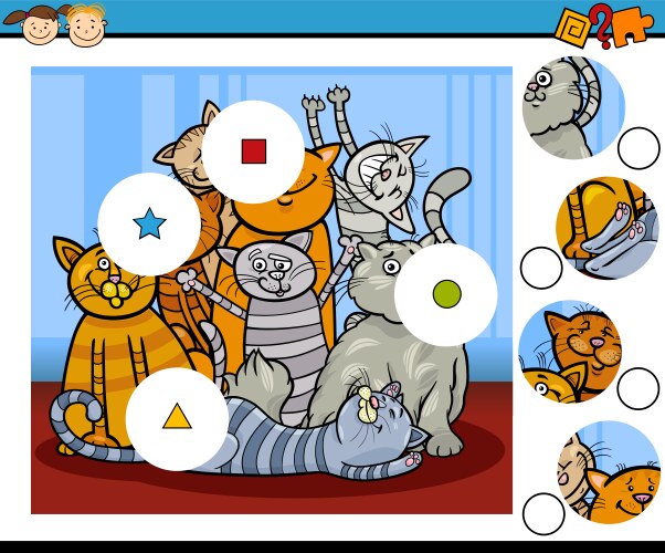 Educational preschool game cartoon Royalty Free Vector Image