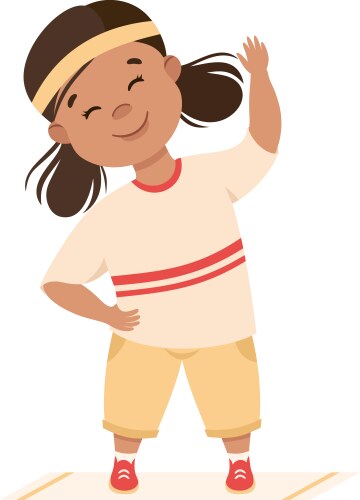 Obedient boy and girl with good breeding engaged Vector Image