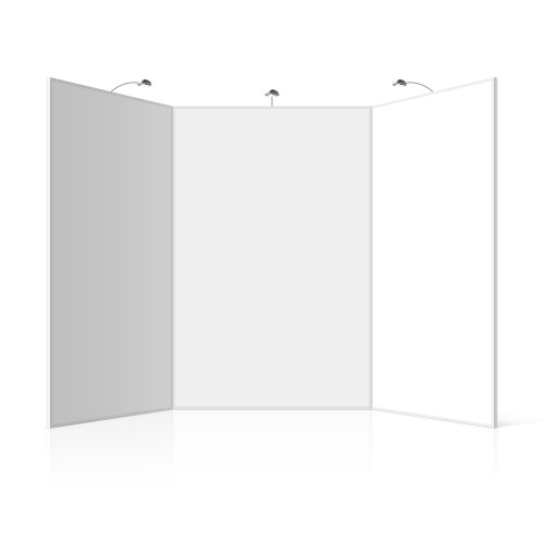 Pop up display stand with roll-up banner and table