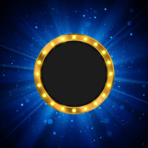 Retro light banner frame Royalty Free Vector Image