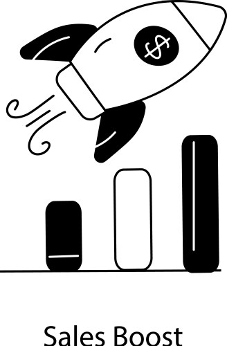 Sales boost Royalty Free Vector Image - VectorStock