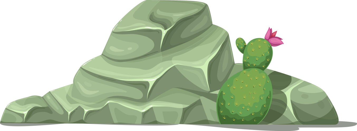 Stone rock set cartoon Royalty Free Vector Image