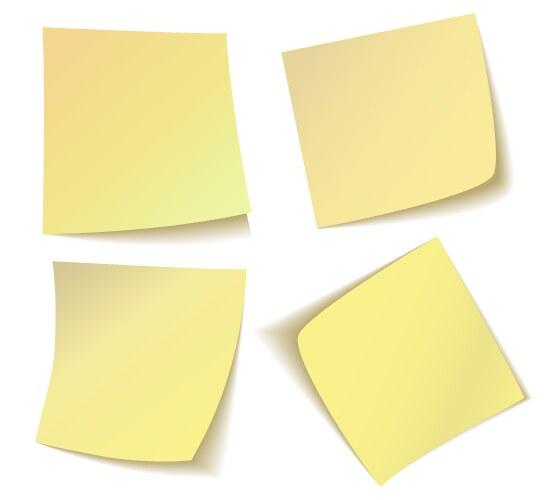 Four sticky notes Royalty Free Vector Image - VectorStock