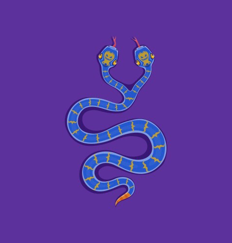 Double ouroboros or uroboros serpent snakes Vector Image