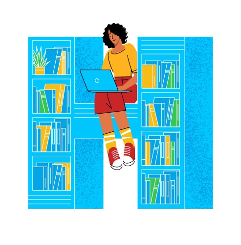 English alphabet with people characters Royalty Free Vector