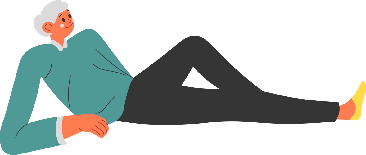 Happy man cartoon character Royalty Free Vector Image