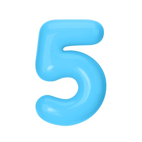 Blue Number 5 Vector Images (over 3,800)