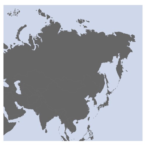 Asia map with boundaries Royalty Free Vector Image