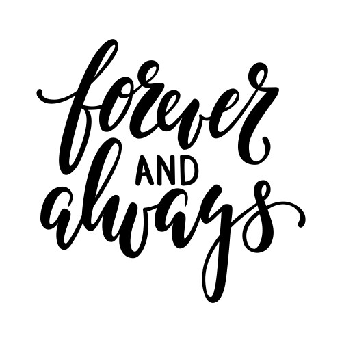 Friends forever calligraphy hand lettering Vector Image