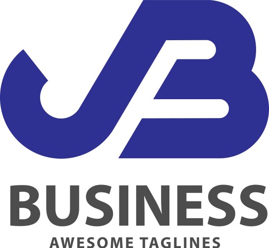 Jb crown letter Royalty Free Vector Image - VectorStock