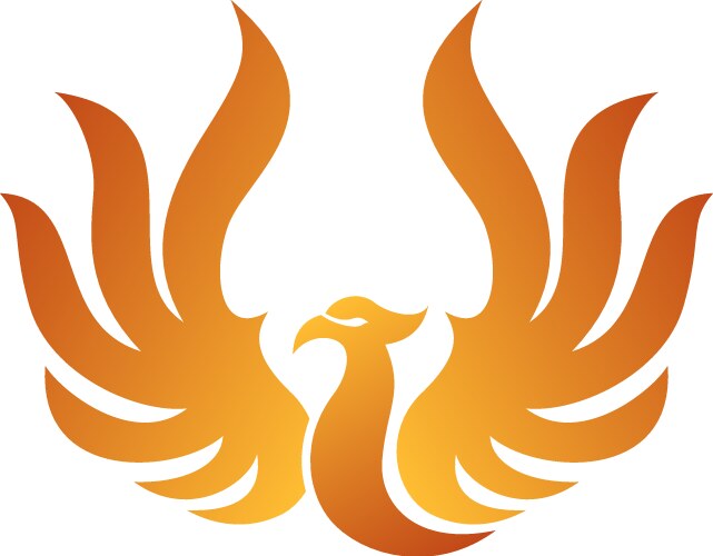 Phoenix raise logo Royalty Free Vector Image - VectorStock