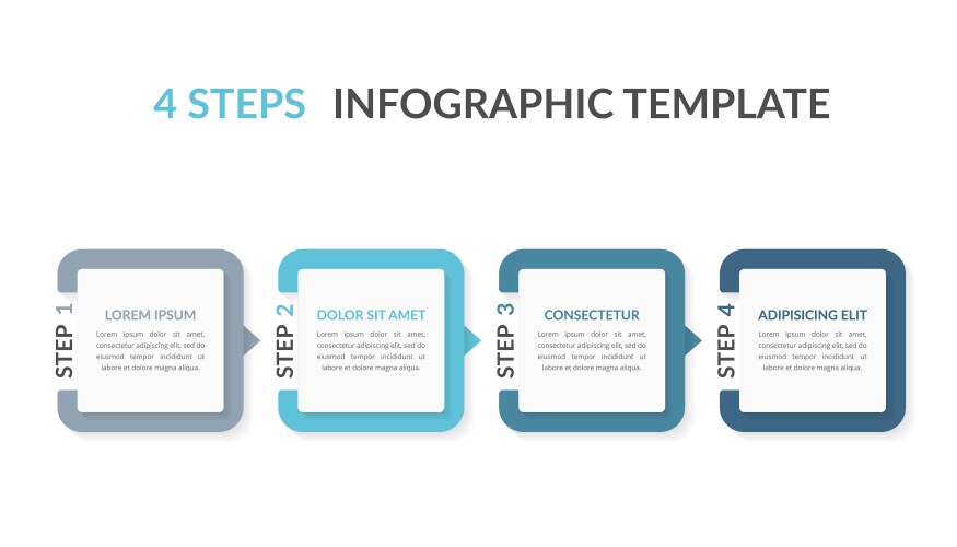 4 steps - infographic template Royalty Free Vector Image