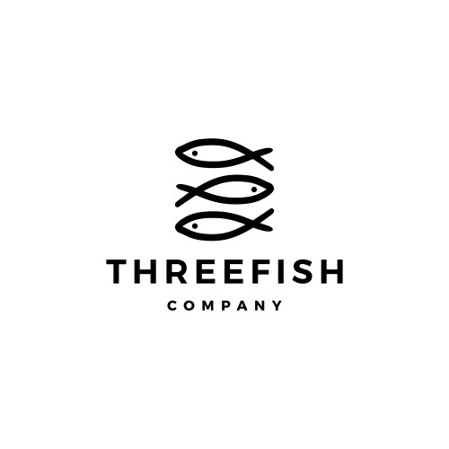 Vintage silhouette mackerel fish logo Royalty Free Vector