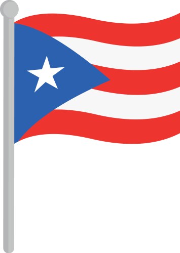 Puerto rico rana frog with flag - common coqui Vector Image