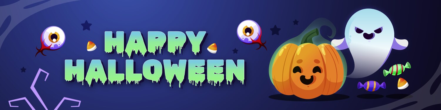 Gradient halloween twitch banner Royalty Free Vector Image