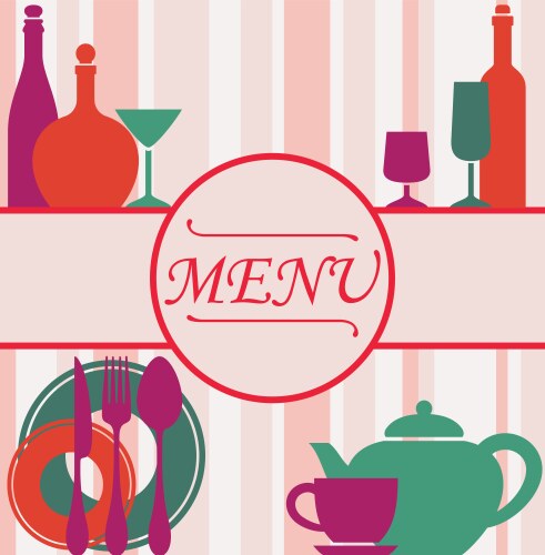 Menu cover background Royalty Free Vector Image