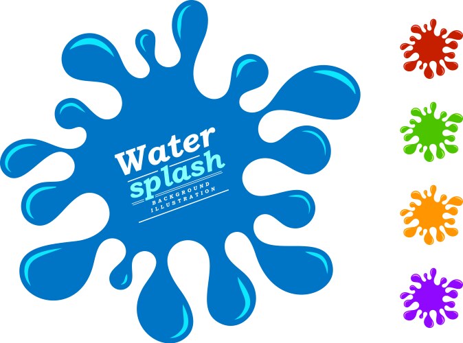 Blue color splash Royalty Free Vector Image - VectorStock