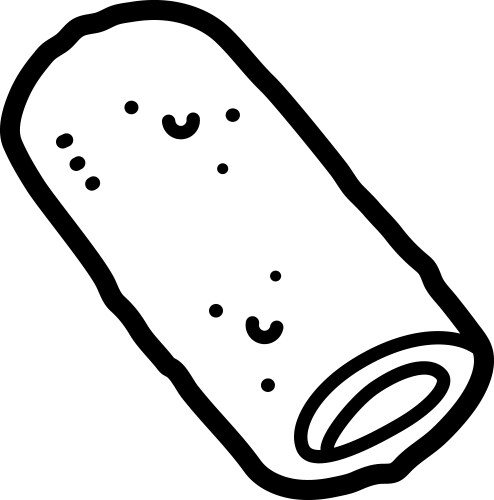 Lumpia - indonesian snacks doodle art Royalty Free Vector