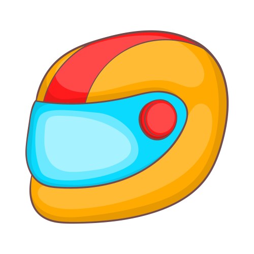 Racing helmet icon cartoon style Royalty Free Vector Image