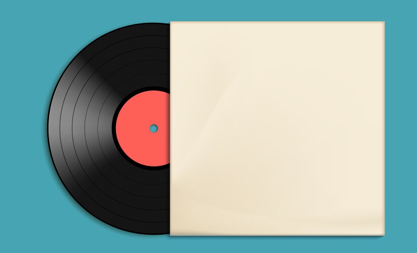 Vinyl record isolate Royalty Free Vector Image