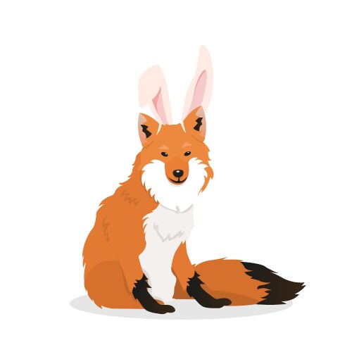 Red fox curled up Royalty Free Vector Image - VectorStock