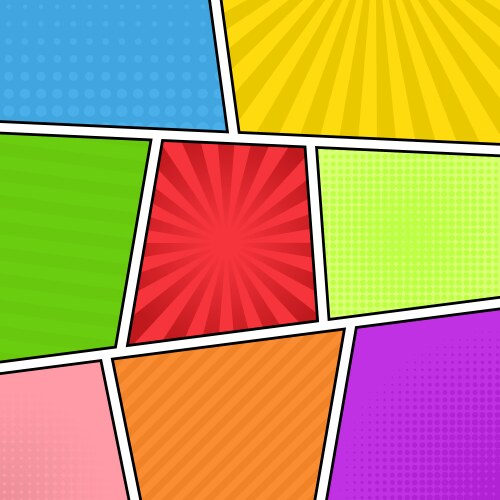 Empty comic book template background design Vector Image