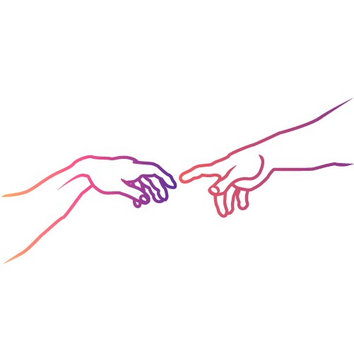 Adam hand of god like creation Royalty Free Vector Image